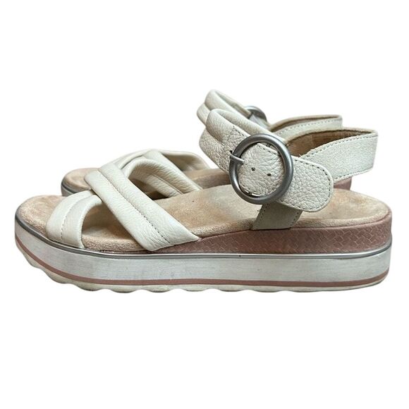 Vionic | Shoes | Vionic Platfform Sandals Womens Reyna Cream Leather ...